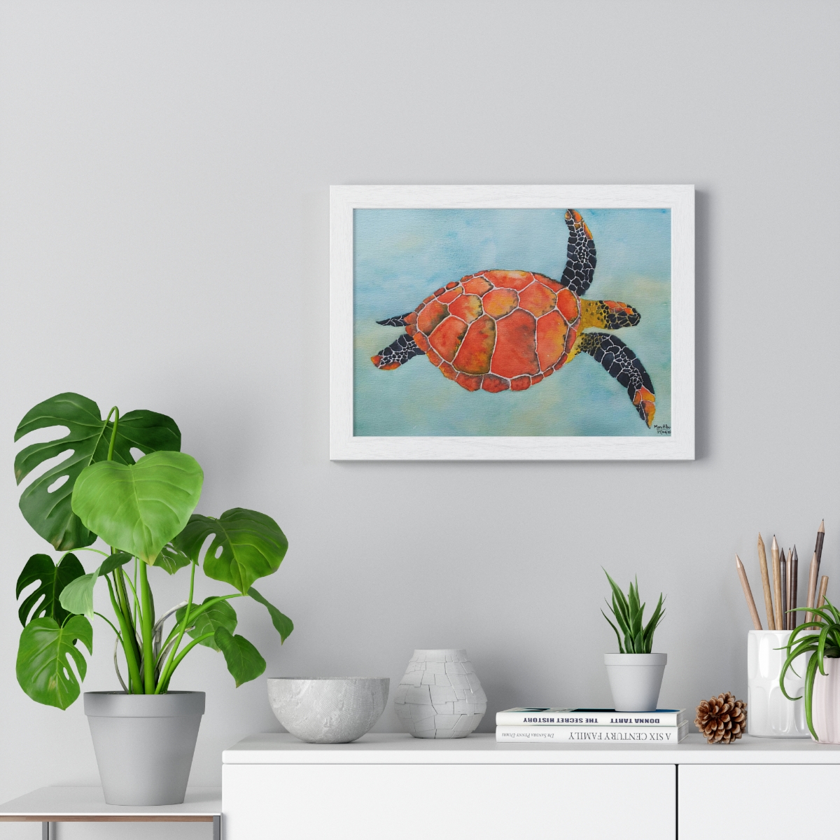 Turtle Framed Horizontal Poster